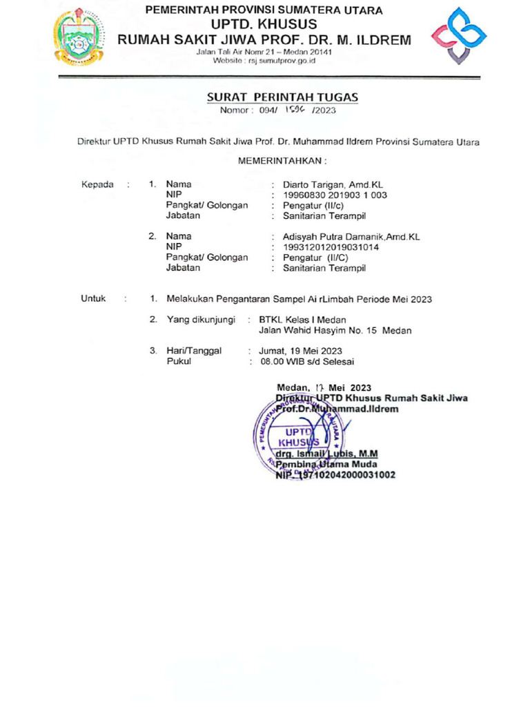 SPT Pengantaran Sampel Air Limbah | PDF