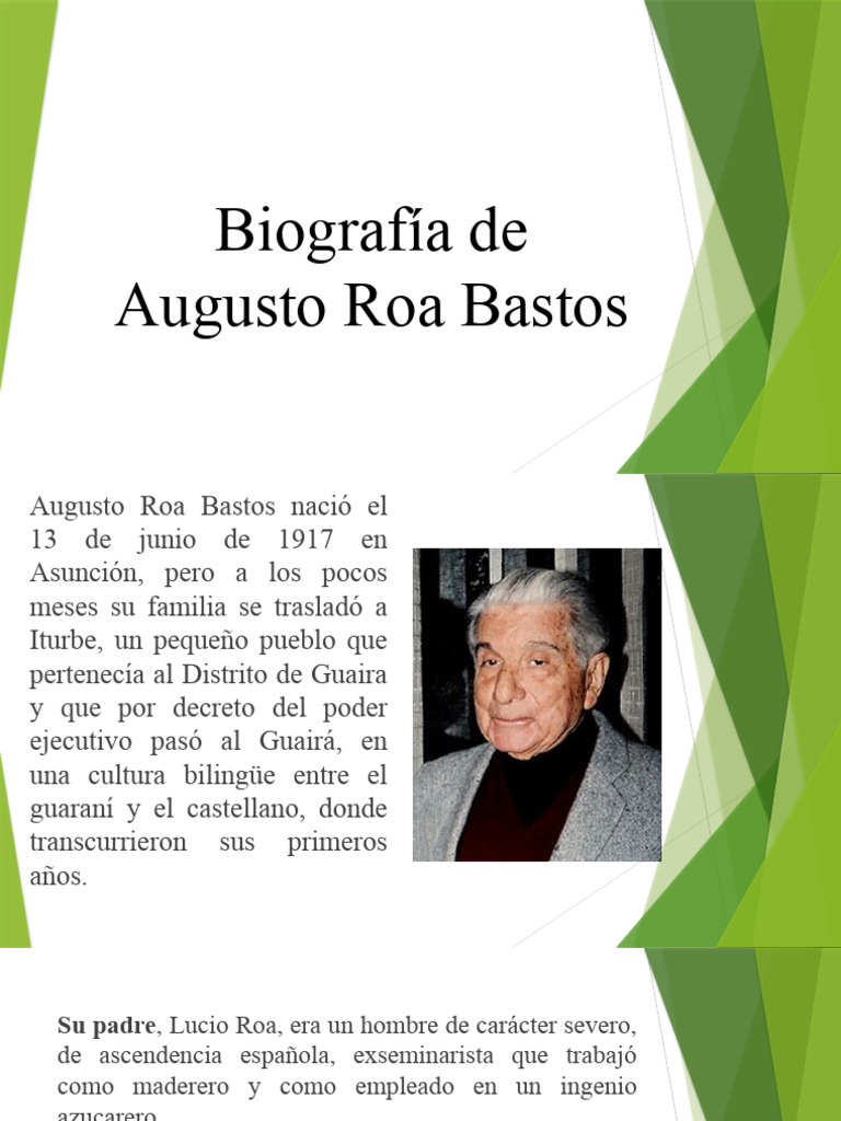 Biografía de Augusto Roa Bastos | PDF
