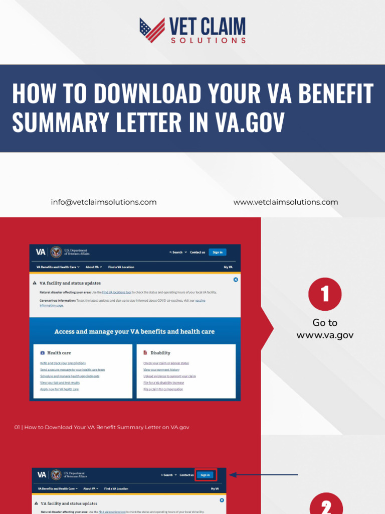 How To Download VA Benefit Summary Letter in VA - Gov | PDF | United ...