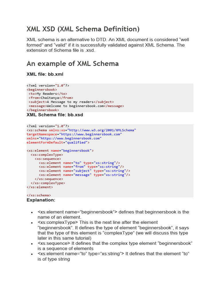 XML XSD | PDF XML XSD | PDF