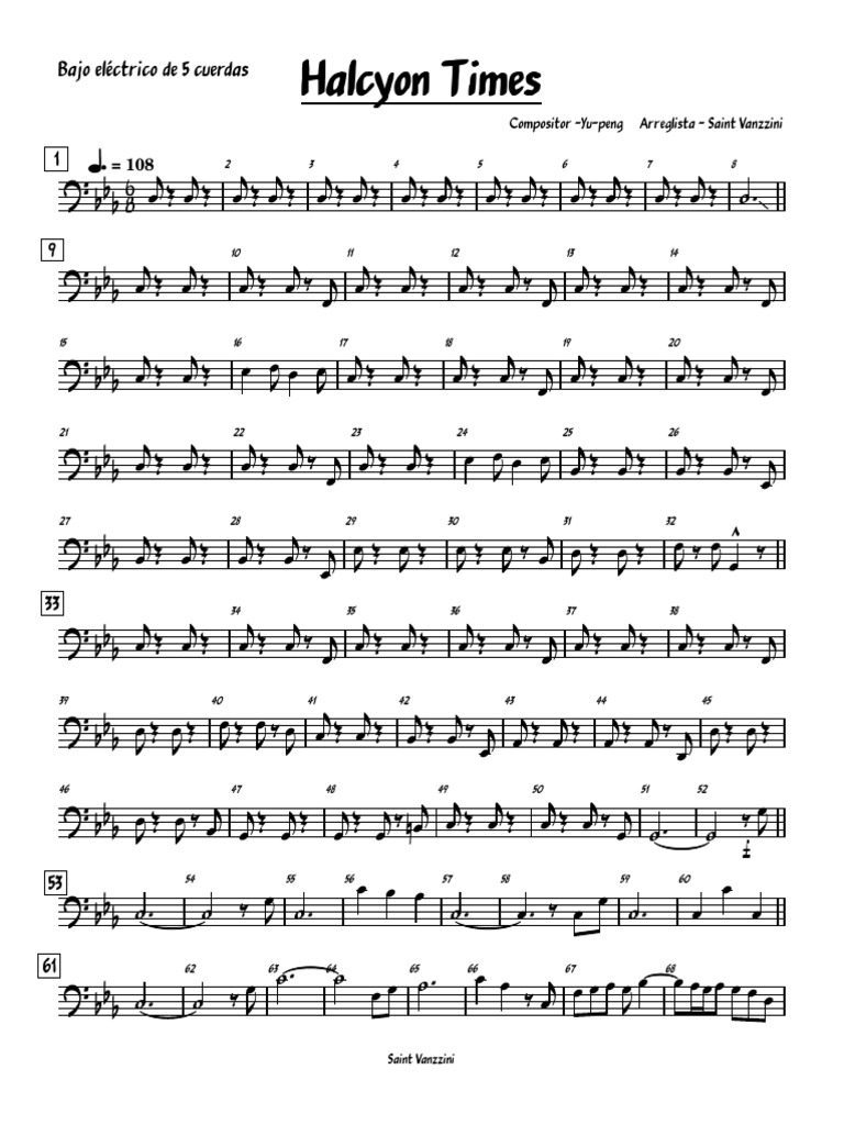 Halcyon Times - Big Band - Bass | PDF