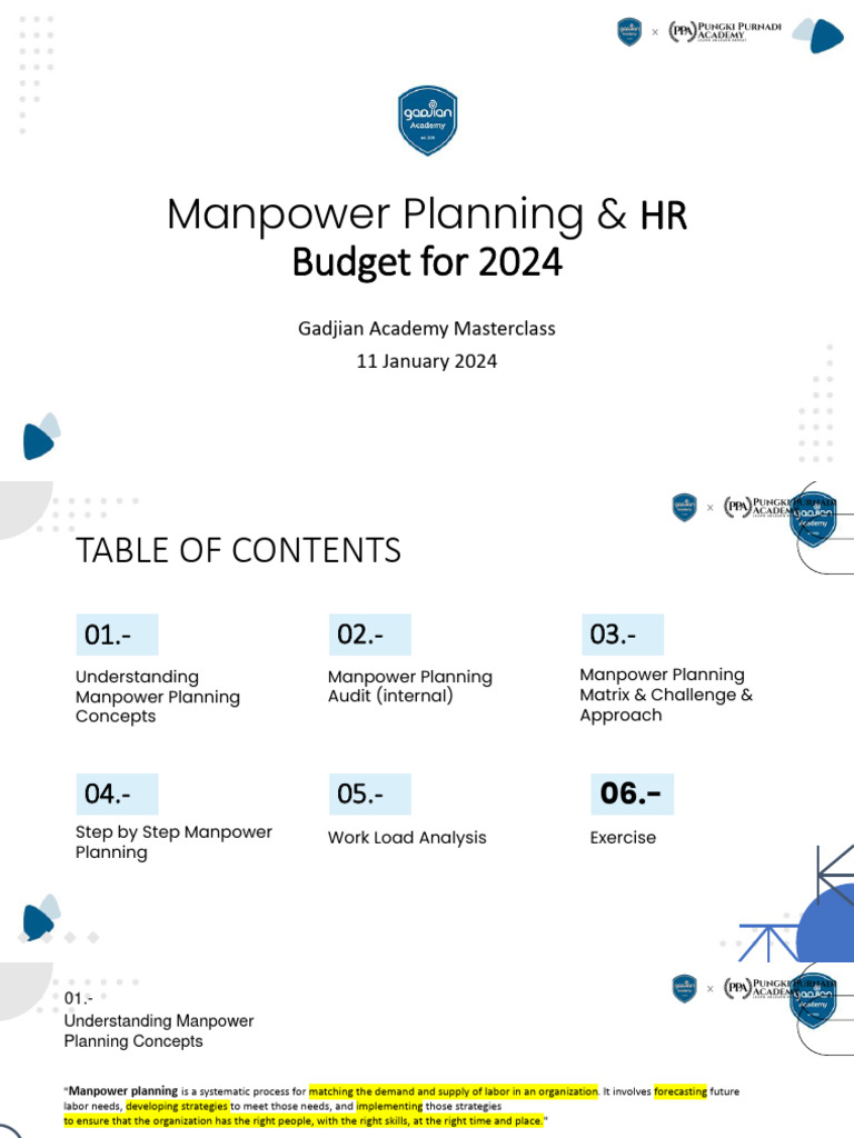 2024 Manpower Planning & Budget Overview | PDF | Human Resources ...