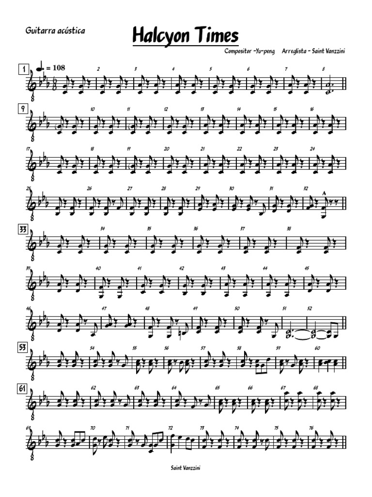 Halcyon Times - Big Band - Guitar | PDF