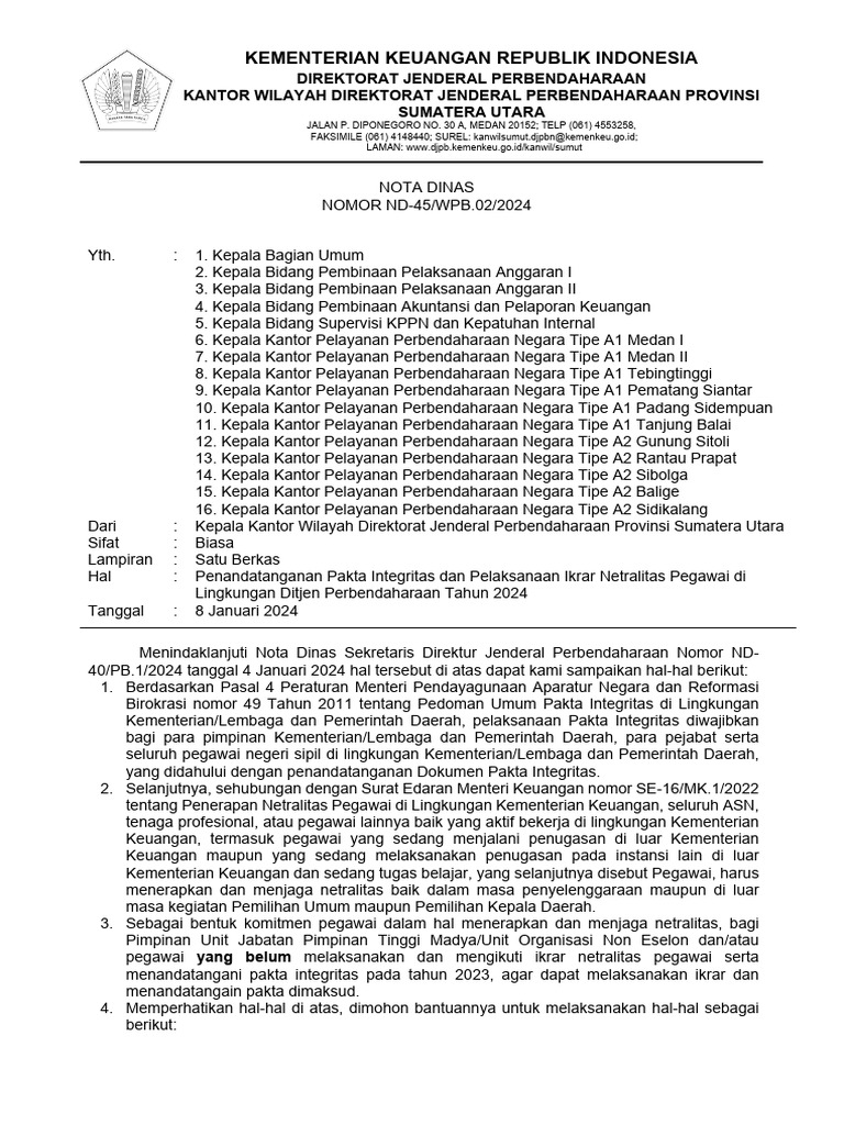 Penandatanganan Pakta Integritas Dan Pelaksanaan Ikrar Netralitas ... Penandatanganan Pakta Integritas Dan Pelaksanaan Ikrar Netralitas ...