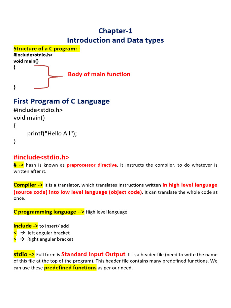 C Programming Basics & Examples | PDF | Integer (Computer Science) | Data Type