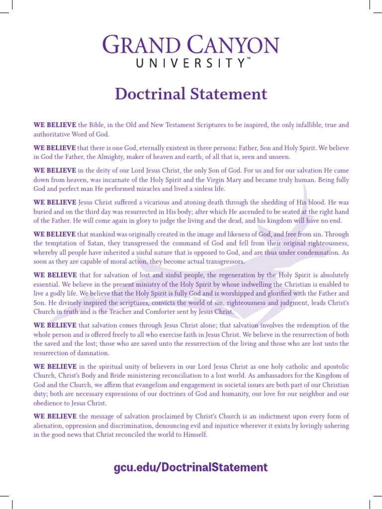 Doctrinal Statement | PDF