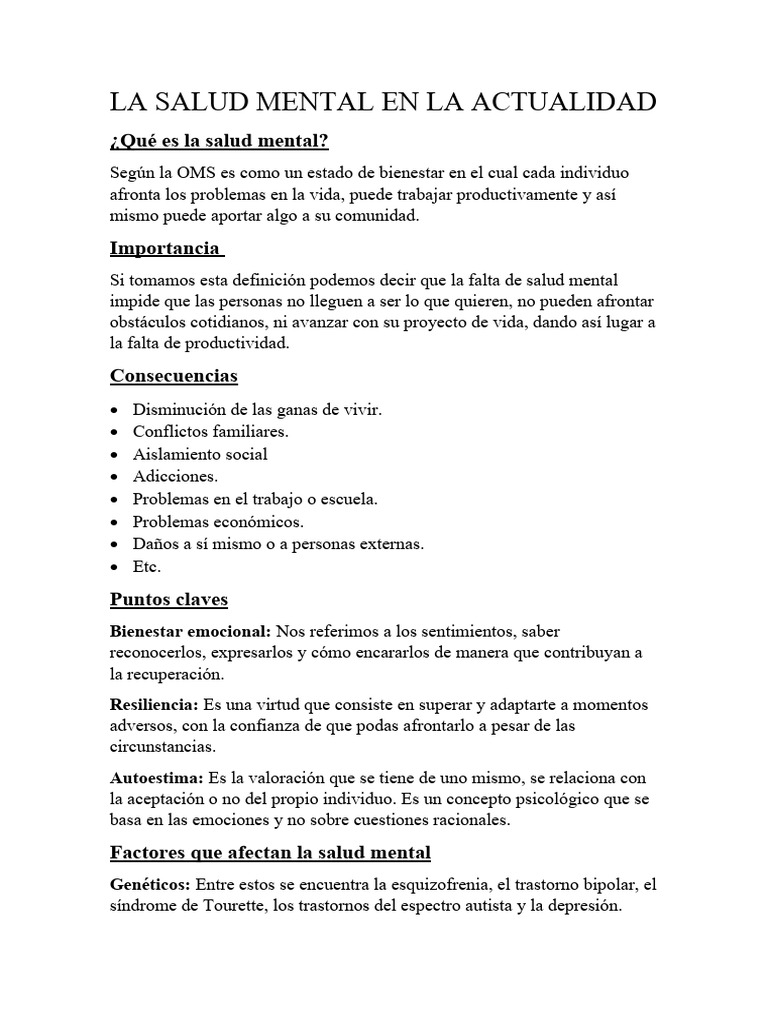 La Salud Mental En La Actualidad Pdf 0240