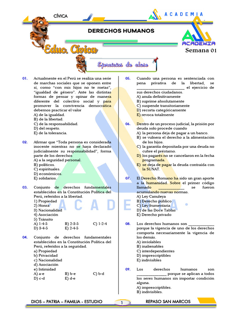 Civica-Repaso S.M-2024 | PDF | Derechos | Derechos humanos