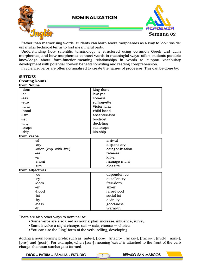 Inglés-Repaso SM-PC Sem 02 | PDF