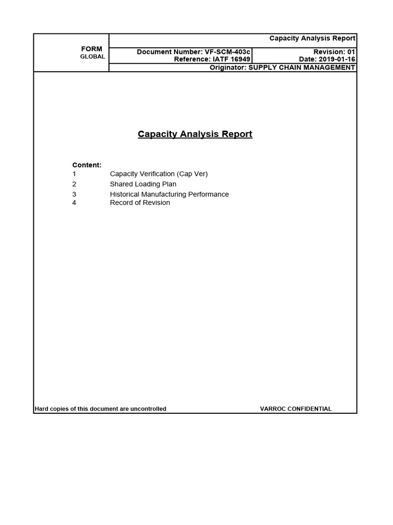 Capacity Analysis Report | PDF