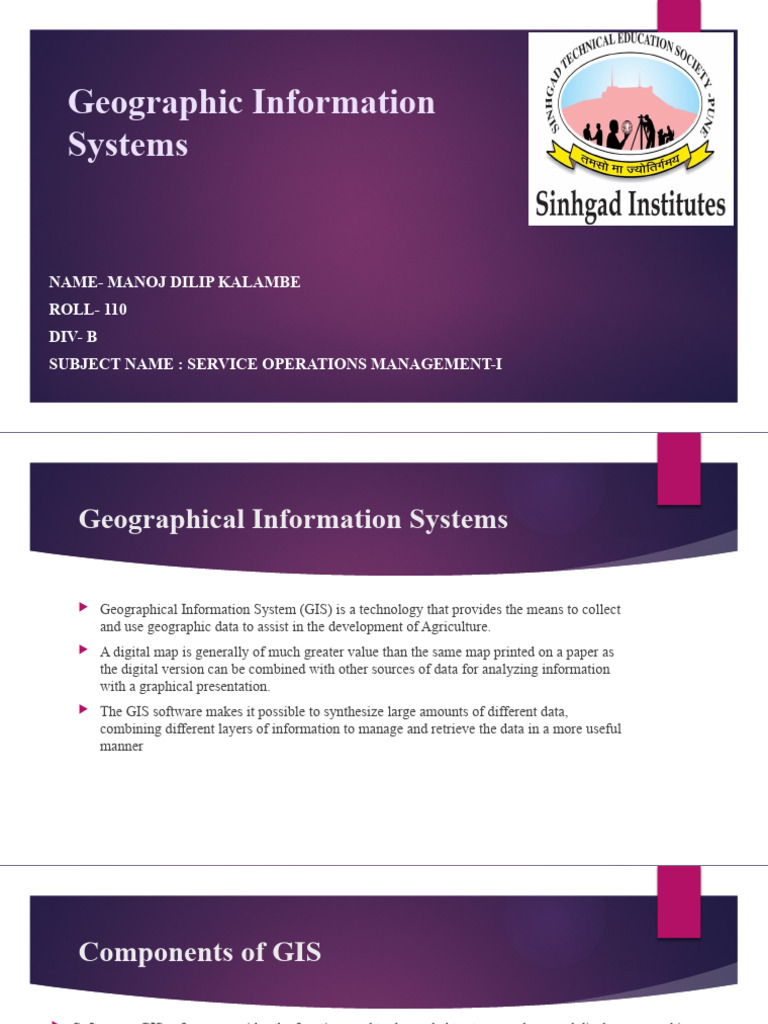 Geographic Information Systems Specialization Manoj | PDF | Geographic Information System | Data ...