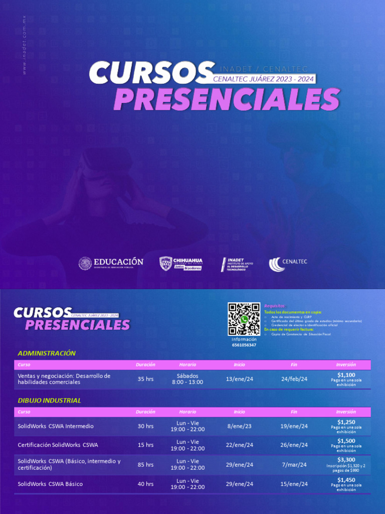 Cursos Presenciales Cenaltec JRZ 2023 2024 COPIA RECEPCION 4 | PDF ...