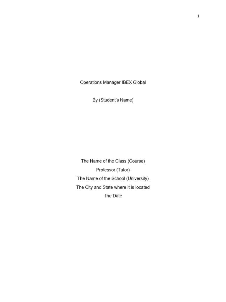 IBEX Global Complete | PDF