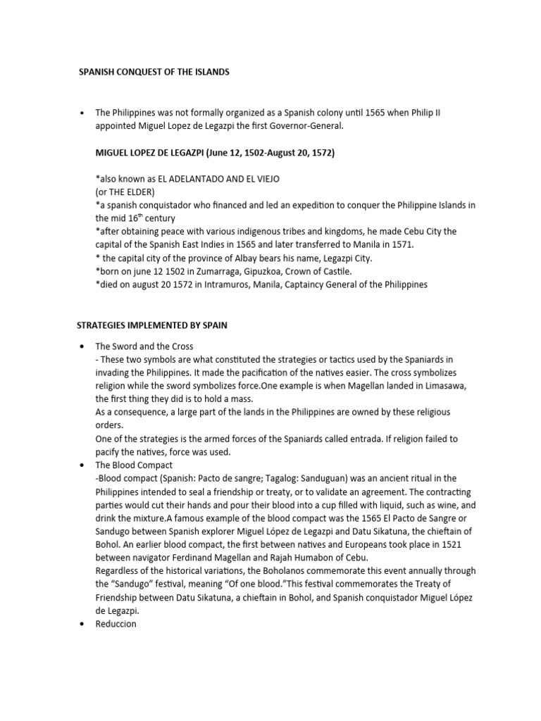 Spanish Conquest of The Islands Soft | Download Free PDF | Philippines | Spanish Colonization Of ...