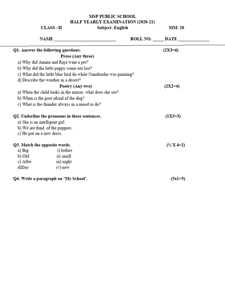 Class-2 English | PDF