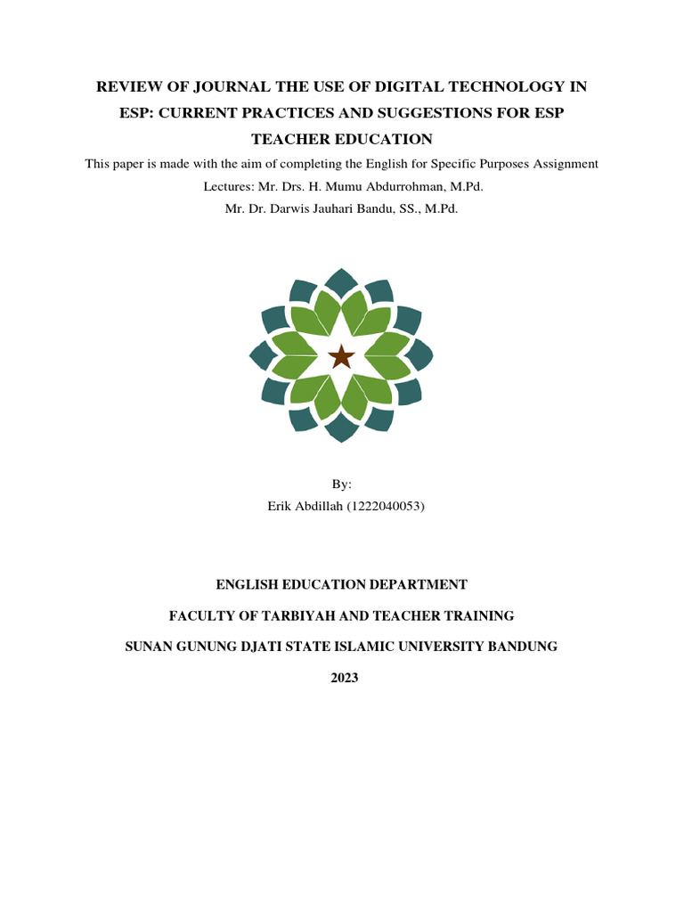 Review Journal ESP: THE USE OF DIGITAL TECHNOLOGY IN ESP: CURRENT ...