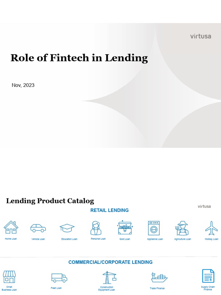 Role of Fintechs in Lending | PDF | Loans | Credit Score