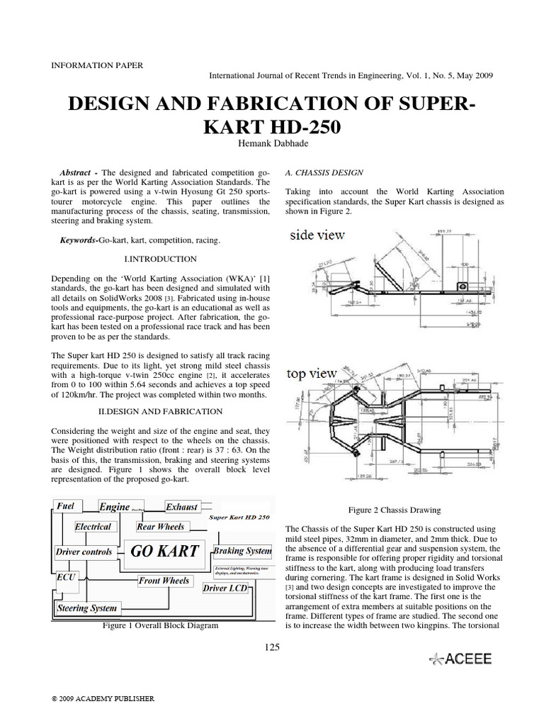 Design and Fabrication of Super-KART HD-250: Hemank Dabhade | PDF