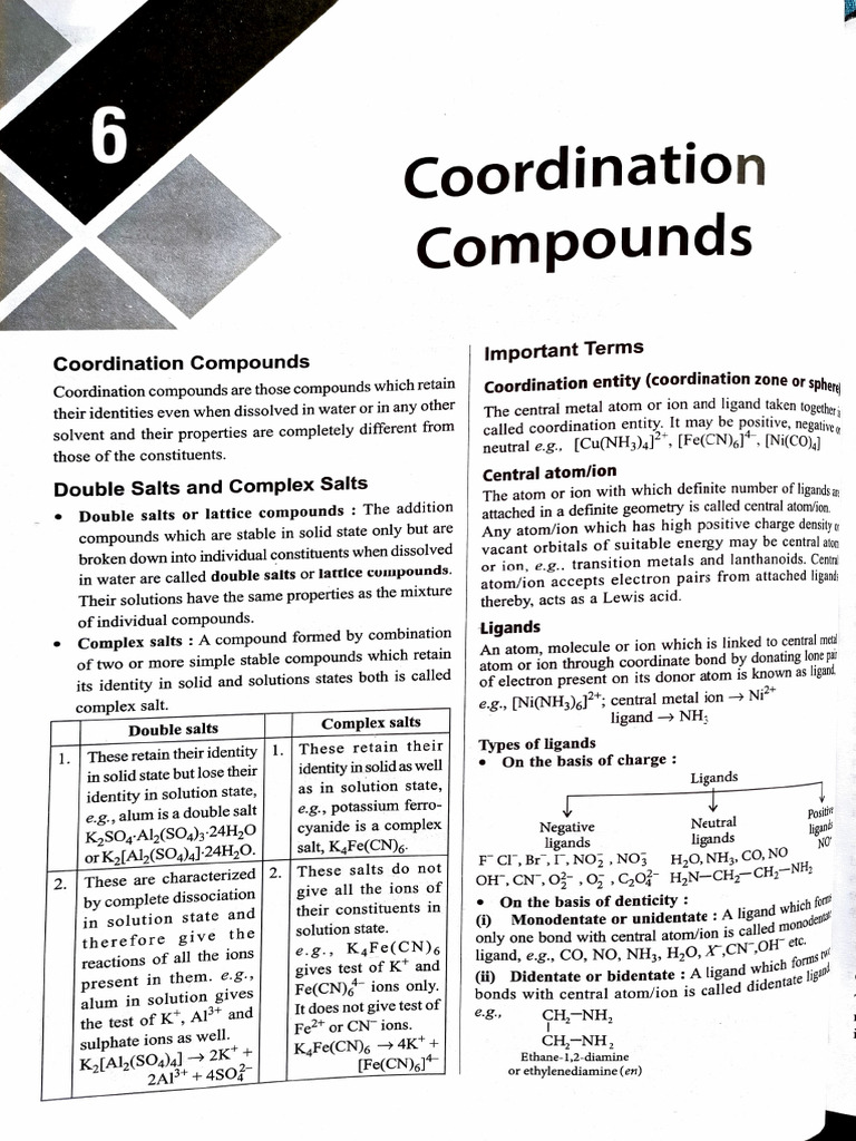 Coordination Compounds | PDF | Coordination Complex | Ligand