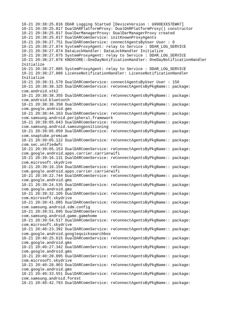 DualDAR System Log Analysis | PDF | Computing
