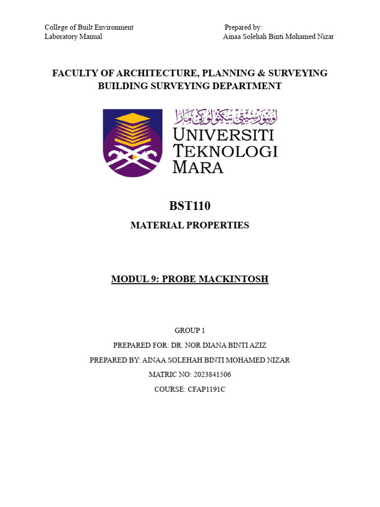 Probe Mackintosh Report | PDF | Civil Engineering | Earth Sciences