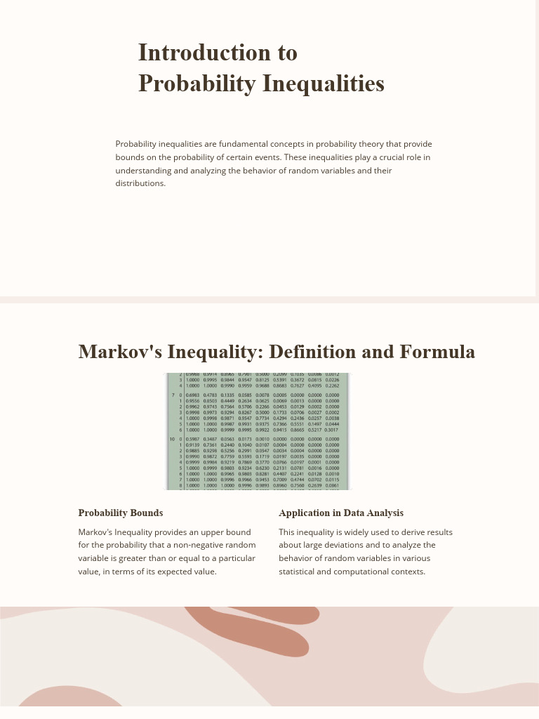 Introduction To Probability Inequalities | PDF | Expected Value | Probability