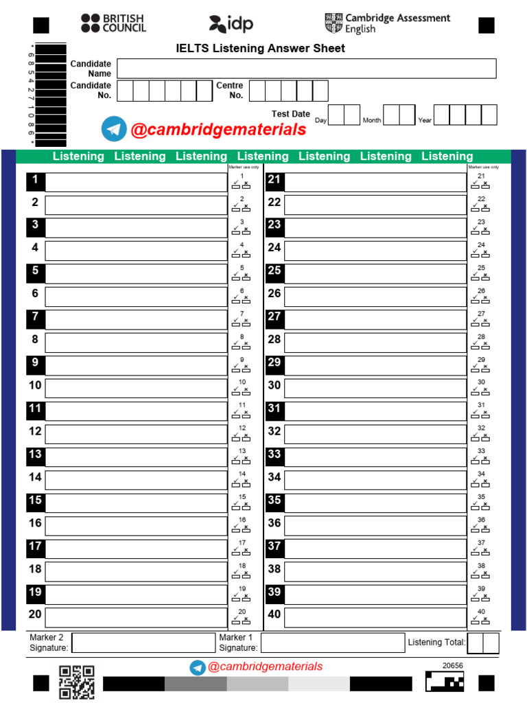 IELTS Official Writing Answer Sheets | PDF | International English ...