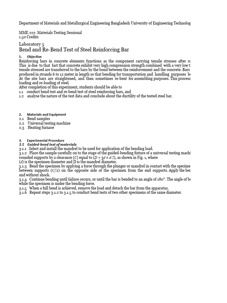 222 E05 Bend and Rebend | PDF | Fracture | Ductility