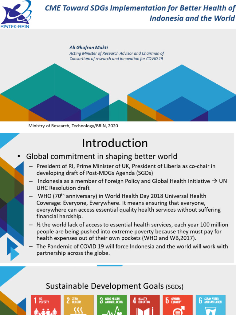 CME Toward SDGs Implementation For Better Health of Indonesia and The ...
