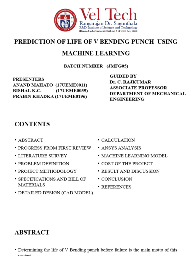 1621266585317_MAJOR PROJECT 2ND REVIEW | PDF | Sheet Metal | Young's Modulus