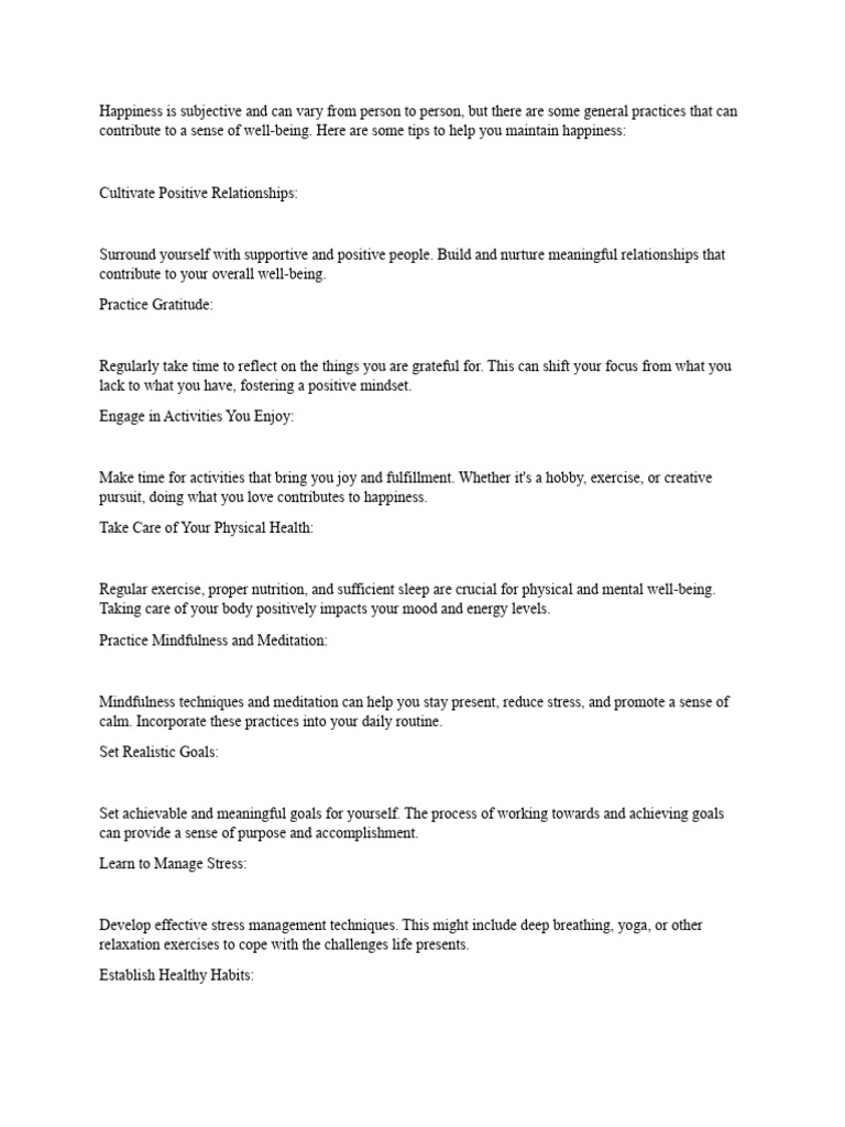 How To Be Happy | PDF