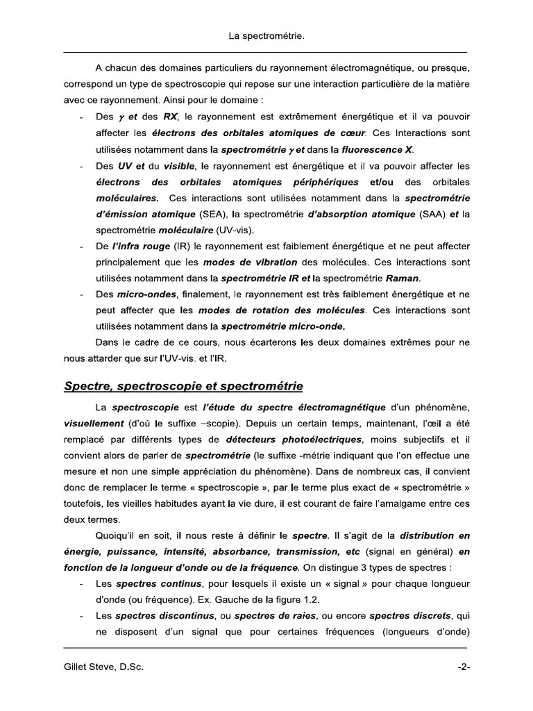 Spectro 1 | PDF