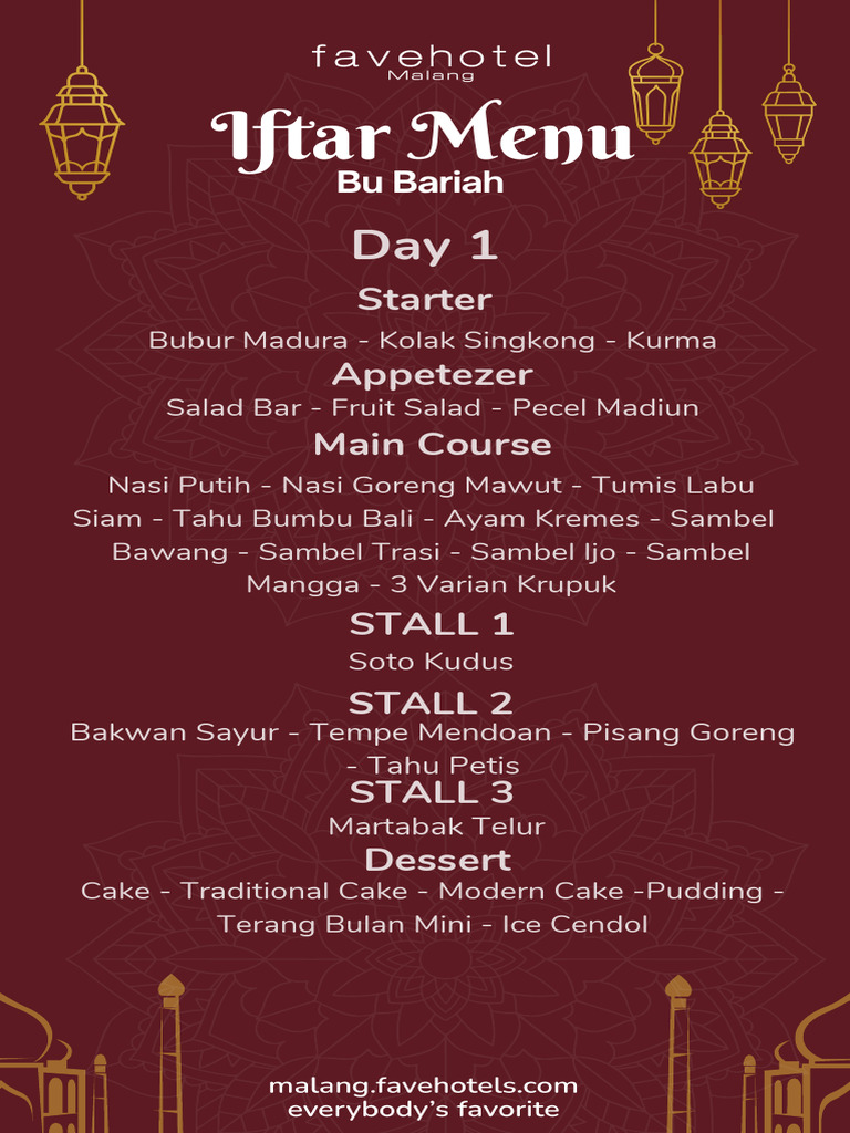 Bu Bariah Menu Updated | PDF
