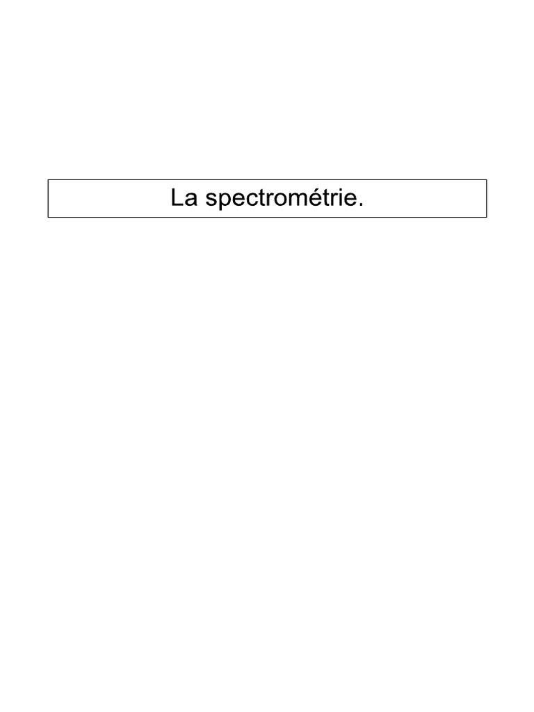 Spectro | PDF