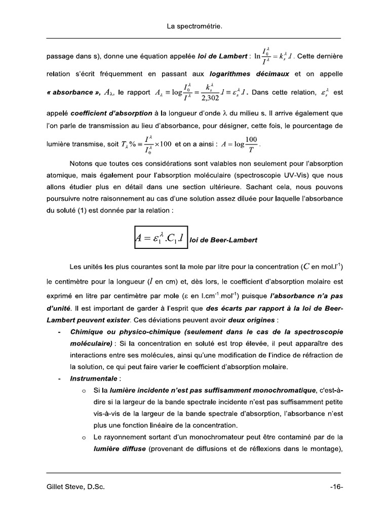 Loi Beer Lambert Demons | PDF
