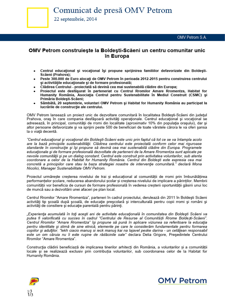 Omv CP 2014 09 | PDF