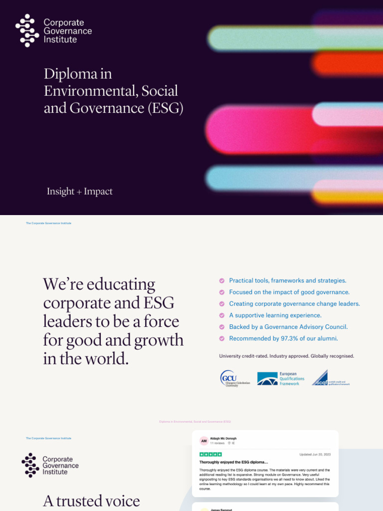 TCGI - ESG Diploma Brochure | PDF