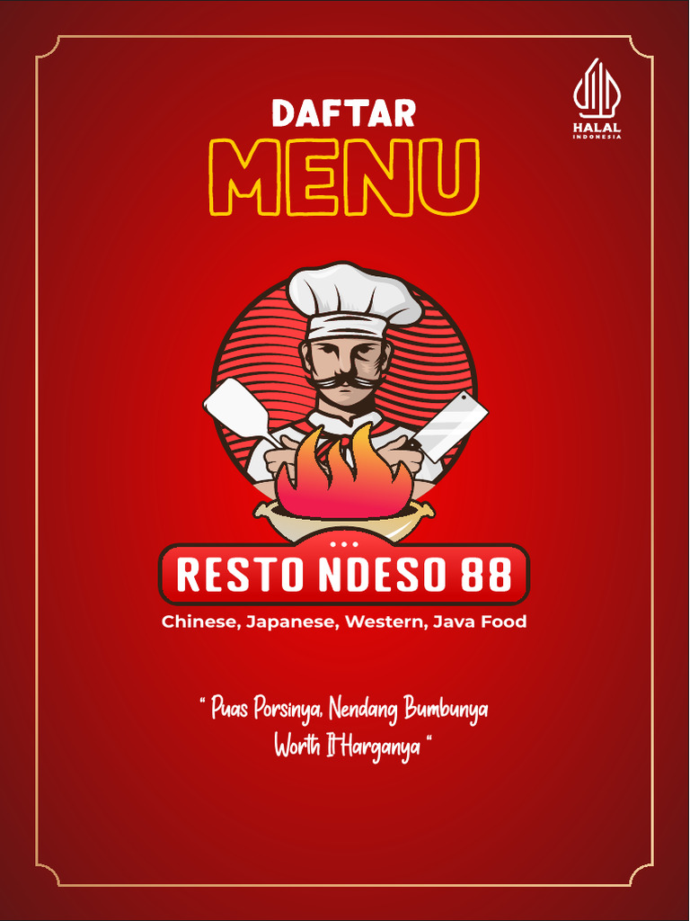 Menu Resto Ndeso 88 | PDF