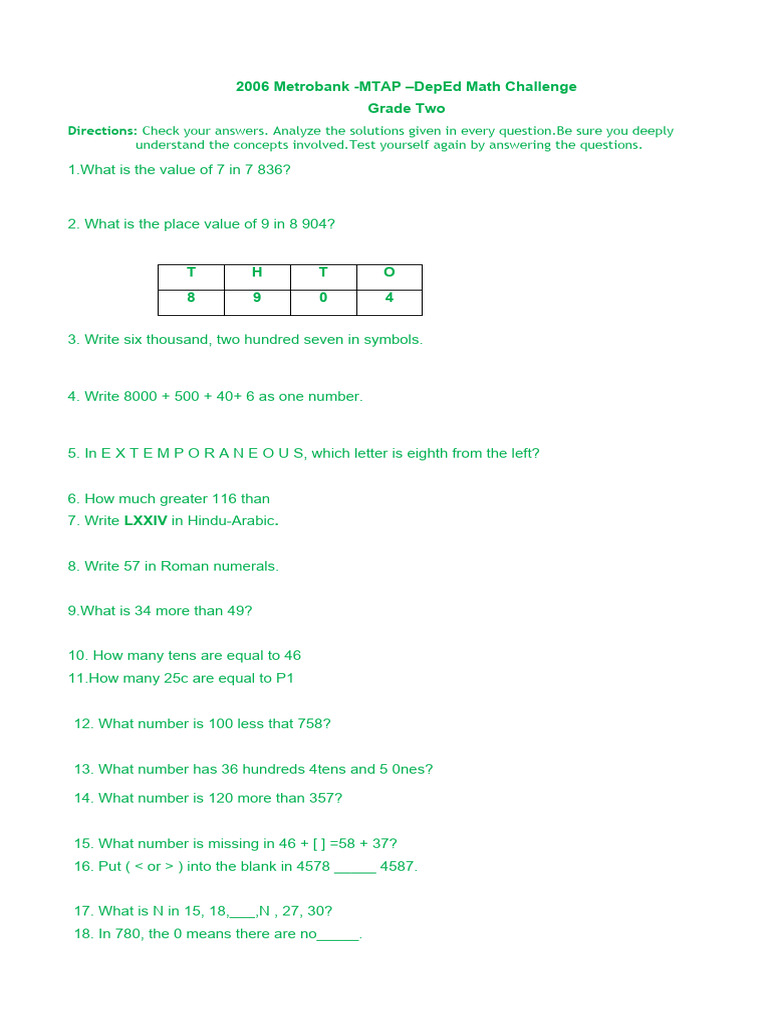 2006 MTAP - Division Elimination Q A | Download Free PDF | Mathematics | Encodings