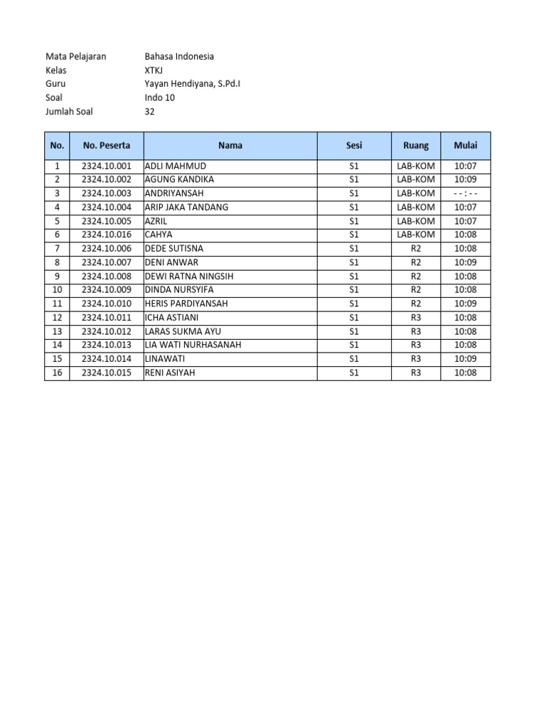 Nilai ASAS XTKJ BIND | PDF