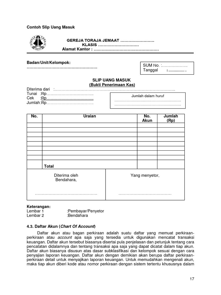 Slip Masuk | PDF