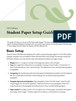 Sample Paper APSA Format | PDF | Paragraph | Typefaces