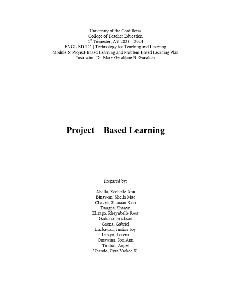 Project Based-Dangap Group | PDF | Project Based Learning | Learning