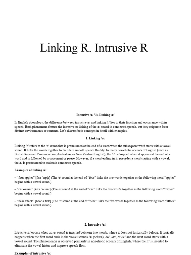 Linking R | PDF