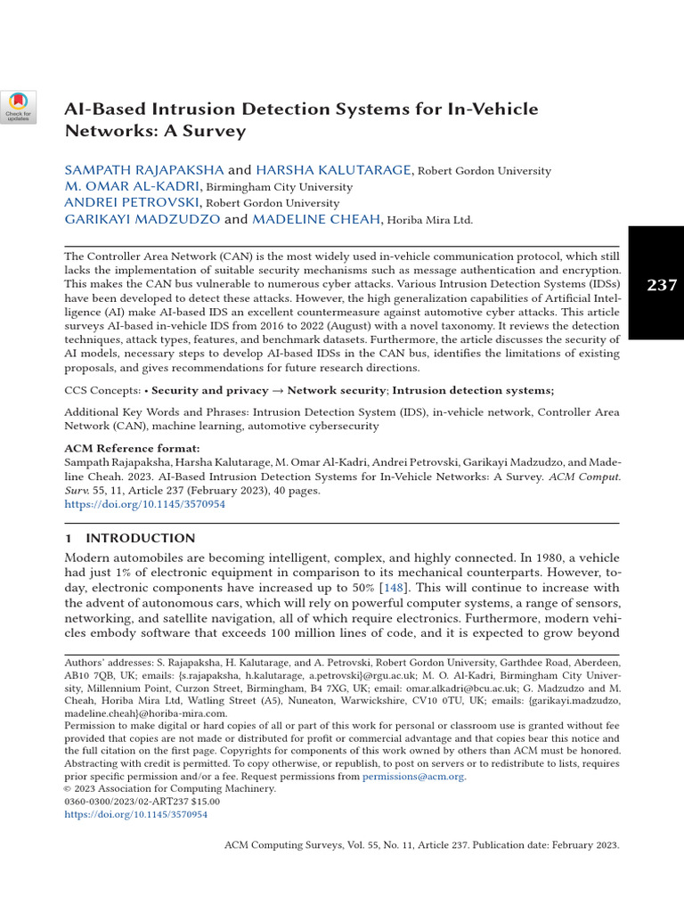 AI-Based Intrusion Detection Systems For In-Vehicle | PDF | Machine ... AI-Based Intrusion Detection Systems For In-Vehicle | PDF | Machine ...
