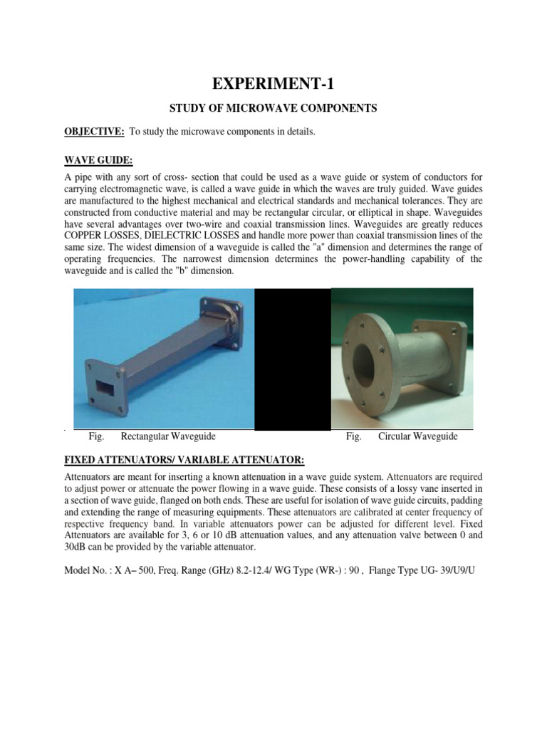 EMW - Lab Manual Expt. 1 | PDF