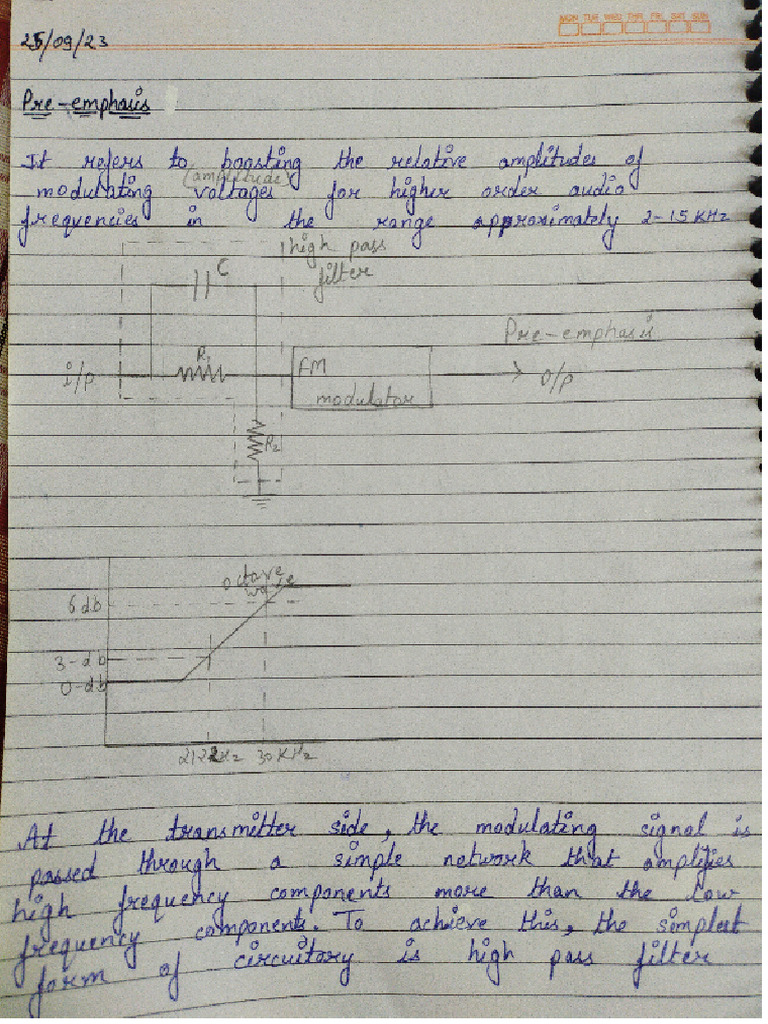 Pre-Emphasis and De-Emphasis | PDF