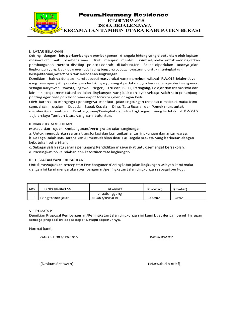 Surat Proposal | PDF