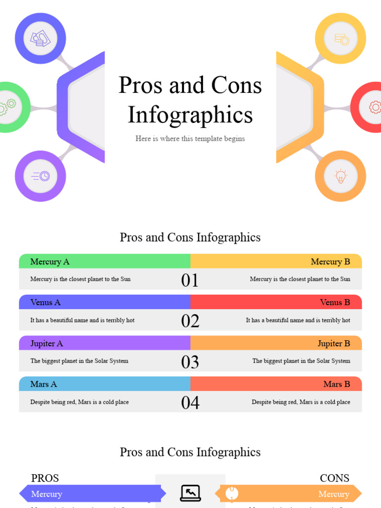 Pros and Cons Infographics | PDF