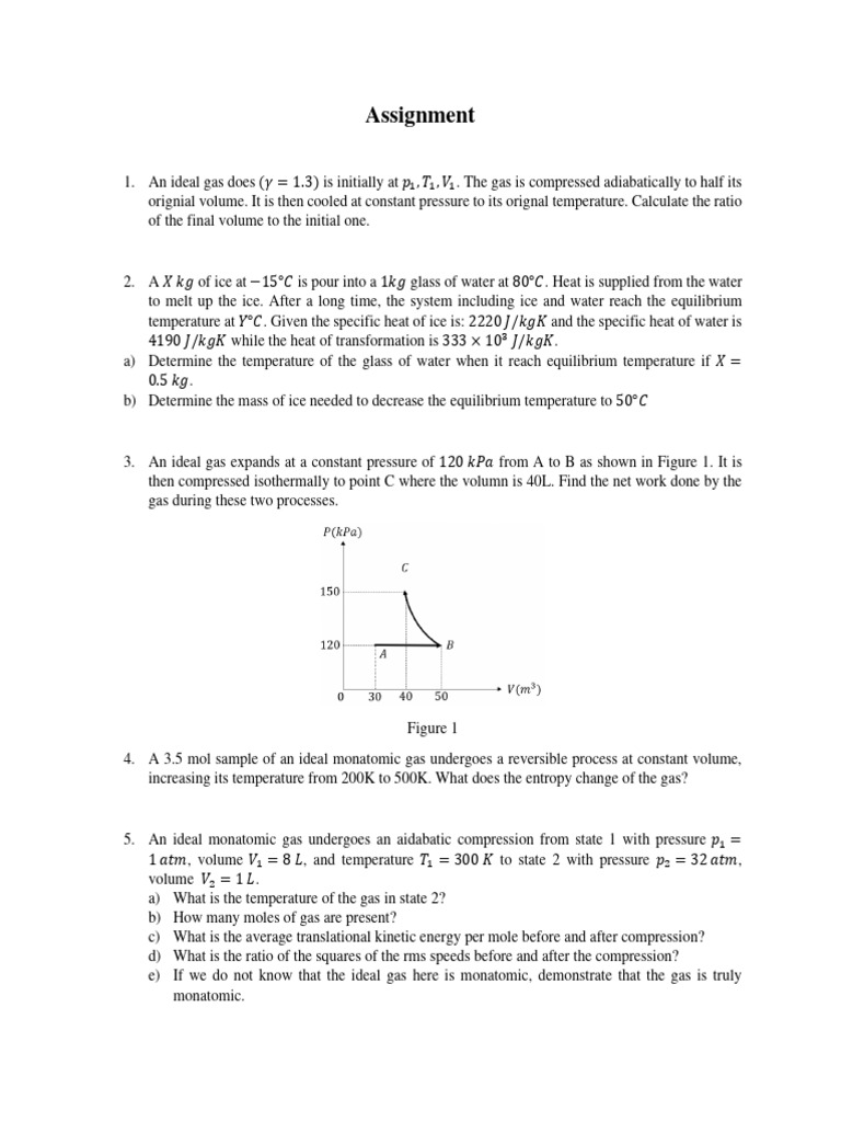 Assignment Physics2 | PDF | Gases | Temperature